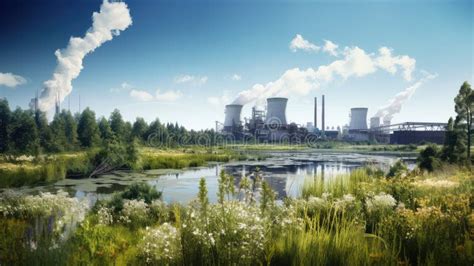 Efficiency Combined Cycle Power Plant Stock Illustration Illustration