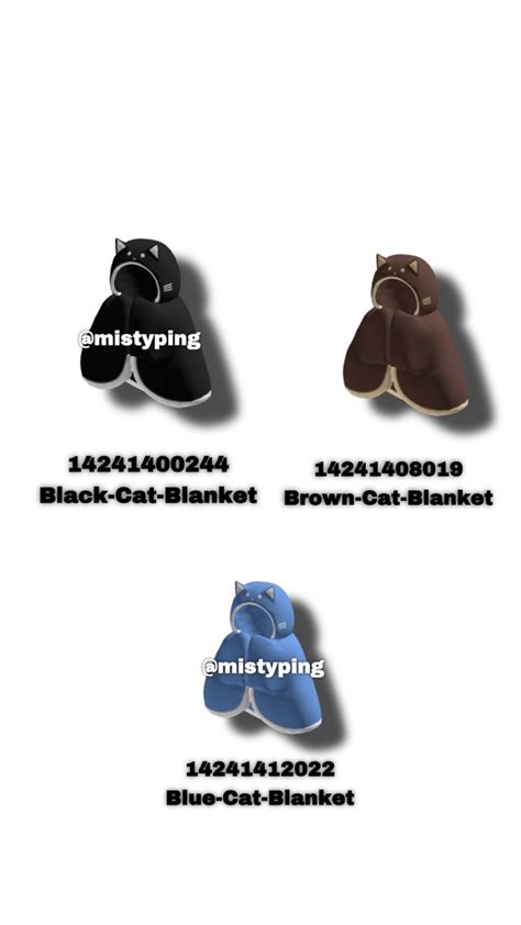 Cat Blanket Codes Женские аксессуары Стиль эмо Аксессуары