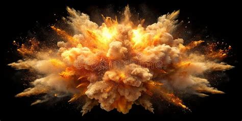 Explosion Small Dust Particle Isolated Ai Generative Stock Illustration Illustration Of