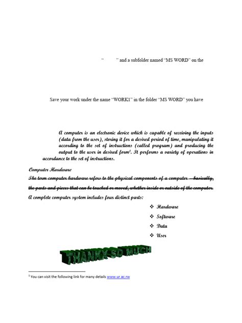 Ms Word Lab Pdf Microsoft Word Computer Hardware