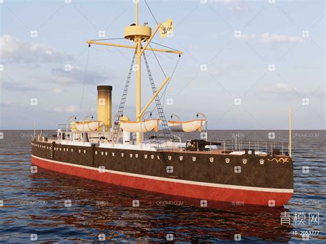 【致远号铁甲舰su模型】 Su80中式enscape有致远号铁甲舰su模型下载 Id2053777 免费su模型库 青模su模型网