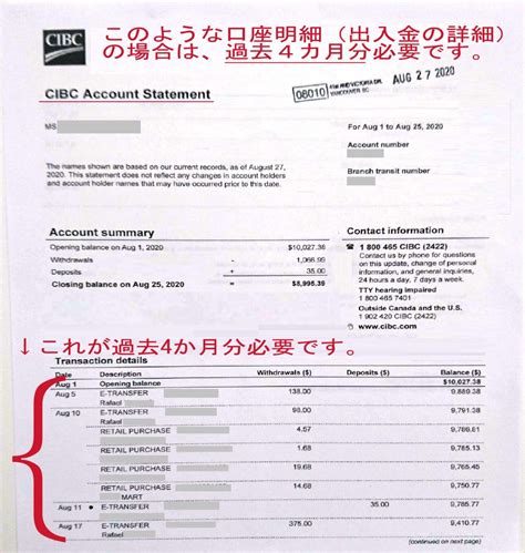 英文残高証明書の提出について Canago Visa Consulting