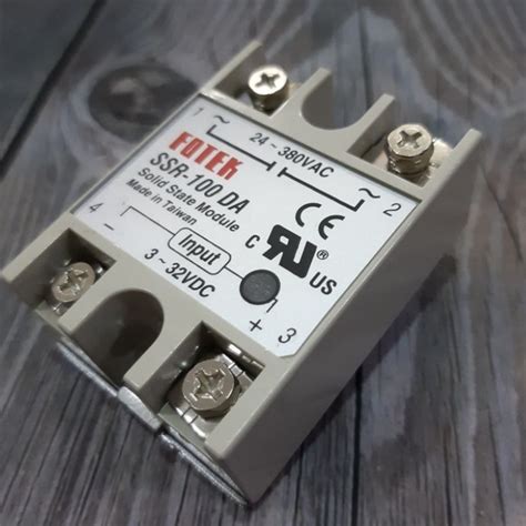 Jual Lem Pipa Ssr 100Da Ssr Solid State Relay 3 32Vdc 24 380Vac 220Vac Arduino Plc Shopee