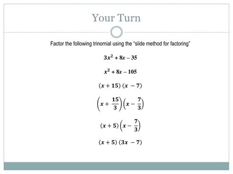 PPT Slide Method For Factoring Trinomials In The Form PowerPoint Presentation ID 2795083