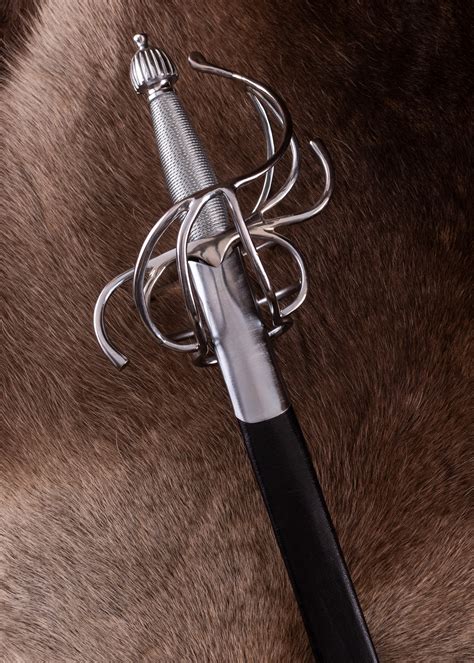Spanish Swept Hilt Rapier With Scabbard Sword Renaissance Spqr