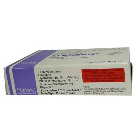 Clonidine Hydrochloride Injection Ip At ₹ 55box Pharma Injectables