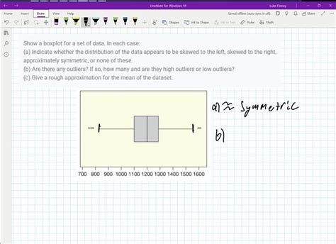 Solvedshow A Boxplot For A Set Of Data In Each Case A Indicate