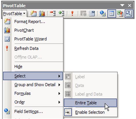 Deleting The Entire Pivot Table Excel Pivot Tables