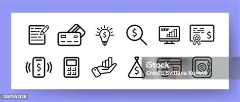 회계 아이콘 설정입니다 재무 보고서 포트폴리오 계산 및 은행 카드 아이콘 비즈니스 개념 벡터 Eps 10 아이콘 세트에 대한 스톡 벡터 아트 및 기타 이미지 Istock