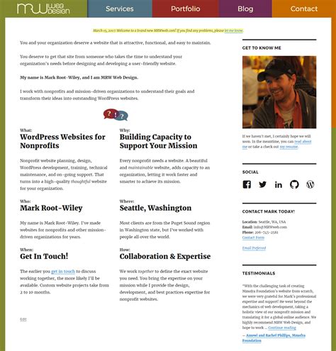 new design blog mrw web design