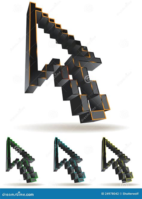 Pixelated Mouse Cursor Stock Vector Illustration Of Point 24978042