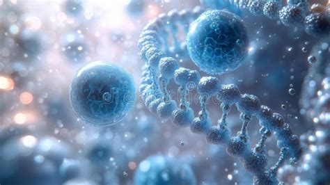 Exploring Molecular Structures And Cellular Dynamics In Biology Stock