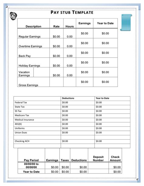 Pay Stub Template Download Free Documents For PDF Word And Excel