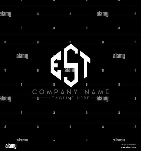Est Letter Logo Design With Polygon Shape Est Polygon And Cube Shape
