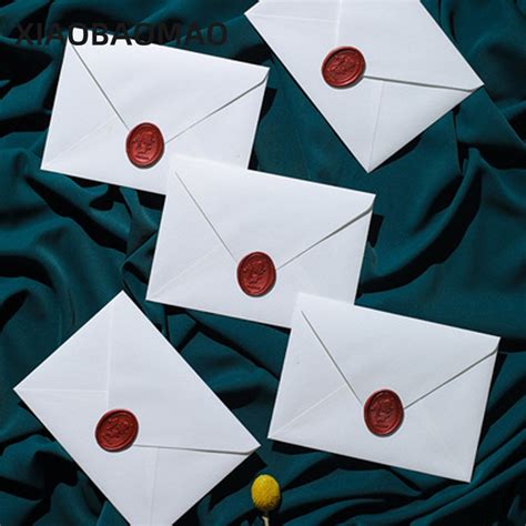 순수한 흰색 봉투 편지 용지 세트 사랑 편지 서양식 봉투 편지 선물 결혼식 초대장 인쇄제품