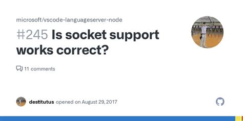 Is Socket Support Works Correct Issue Microsoft Vscode Languageserver Node Github