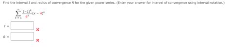 Solved Find The Interval I And Radius Of Convergence R For Chegg