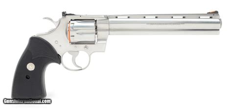 Colt Python 357 Mag 8 Inch Satin Stainless Finish Like New In Blue Hard Case Dom 1995 For Sale