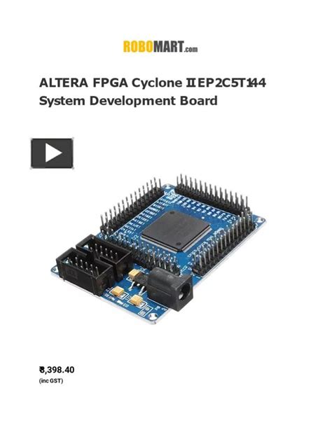 Ppt Altera Fpga Cyclone Ii Ep2c5t144 System Development Board