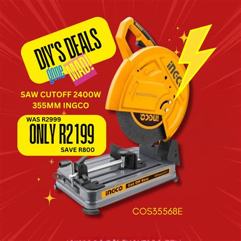 Saw Cutoff 2400w 355mm Ingco Do It Yourself Hardware