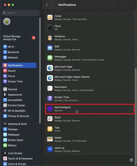 Sem Sentinelone Authorizing Macos Notification Permissions