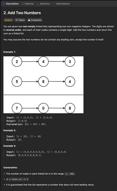 Leetcode Problem Solution With Go Add Two Numbers Medium By Ilhamsatriadi Jan 2025 Medium