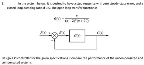 Matlab Please Solve The Pid Controller By Hand If Chegg