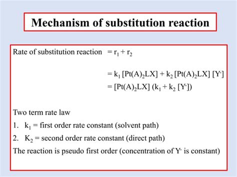 Part 1 Substitution Reactions In Square Planar Complexes Pptx