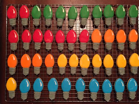 Christmas Light Bulb Cookies Christmas Light Bulbs Christmas Lights Light Bulb