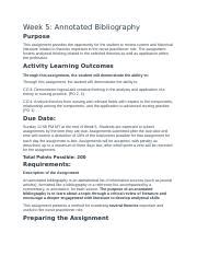 Nr Week Annotated Bib Docx Week Annotated Bibliography Purpose This Assignment