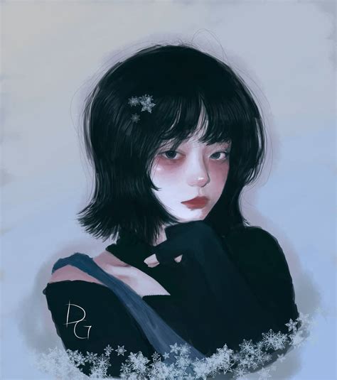 Girl Digital Portrait By Yonachii On Deviantart