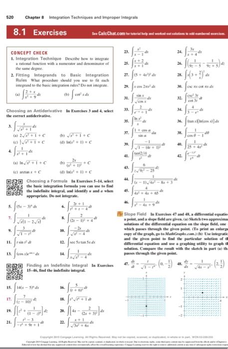 Solved 520 Chapter 8 Integration Techniques And Improper