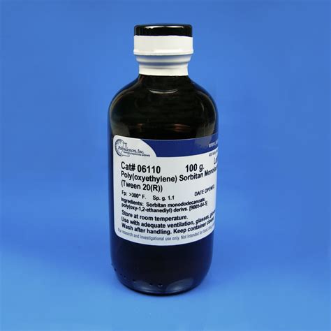 Poly Oxyethylene Sorbitan Monolaurate Tween 20® Polysciences