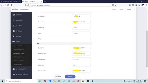 wireguard settings differences between a provider and my own server