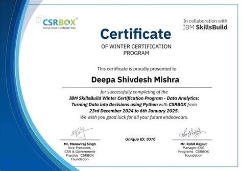 dataanalytics certificationcomplete learningjourney datadriveninsights… deepa mishra