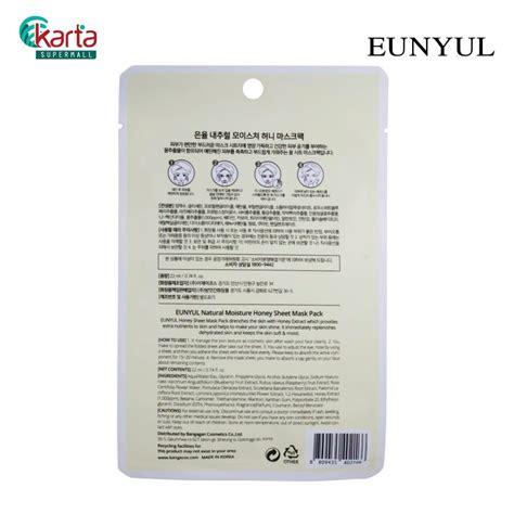 Eunyul Natural Moisture Mask Pack 22ml Honey X 10s Set Karta Supermall