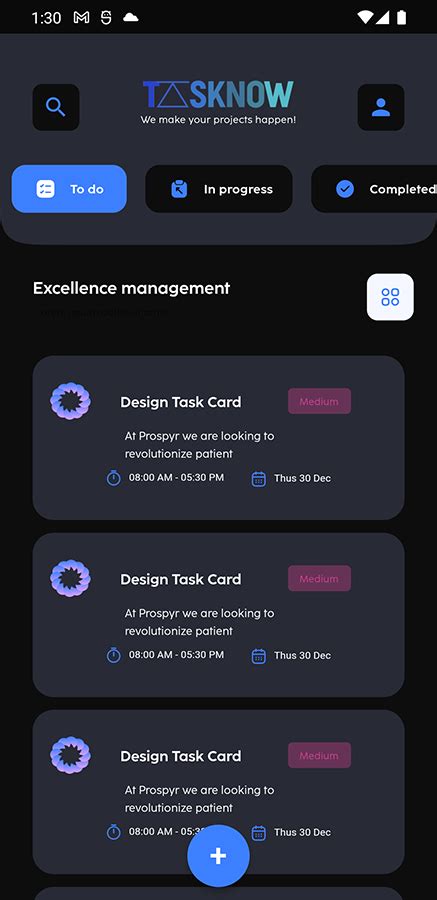 Tasknow Task Manager Flutter App Ui Template By Dokkanagency Codecanyon