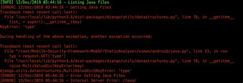 Unable To View Java Files After Static Apk Scan · Issue 1202 · Mobsf Mobile Security Framework