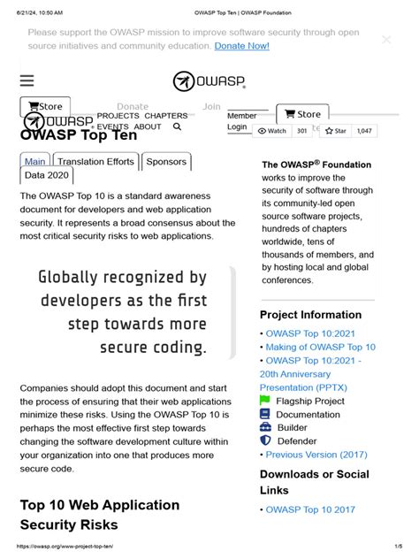 owasp top ten owasp foundation download free pdf vulnerability