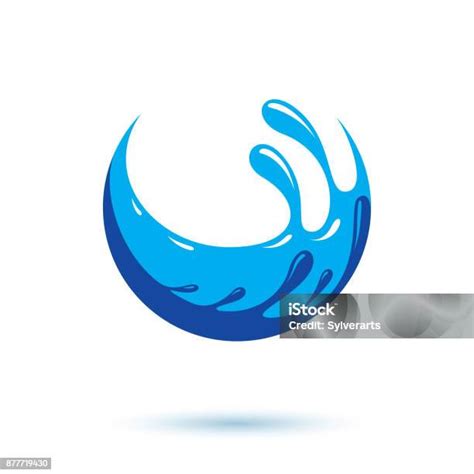 미네랄 워터 광고에 사용 하기 위해 글로벌 물 순환 벡터 기호입니다 환경 보존 개념입니다 0명에 대한 스톡 벡터 아트 및 기타 이미지 Istock