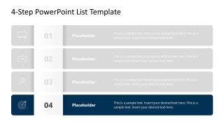 4 Step PowerPoint List Template
