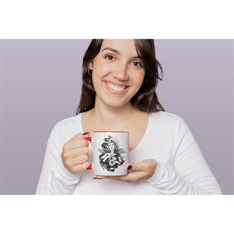 Cana Cu Portret Feminin Femeie Craniu Cap Mort In Mana Lacrimi Pe