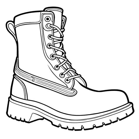 Sturdy Boot Coloring Page Coloring Jungle