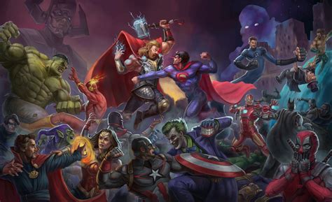 2560x1700 Marvel X Dc Universe Chromebook Pixel Hd 4k Wallpapers