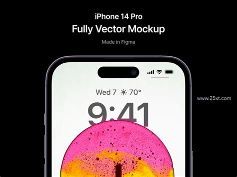 免费的苹果iphone 14 Pro手机figma样机素材 25学堂