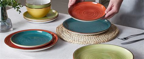 Onemore Plates And Bowls Set Microwavable Oven And Dishwasher Safe