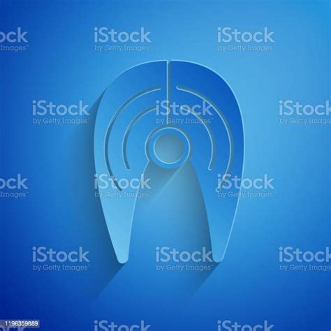 종이 컷 물고기 스테이크 아이콘 파란색 배경에 격리 종이 아트 스타일입니다 벡터 일러스트레이션 건강한 식생활에 대한 스톡 벡터 아트 및 기타 이미지 Istock