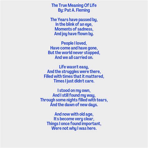 Life Poems With Meaning