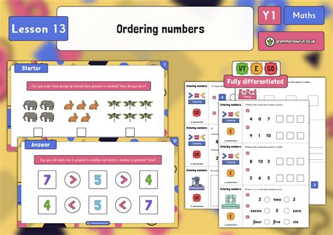 Year 1 Place Value Within 10 Ordering Numbers Lesson 13