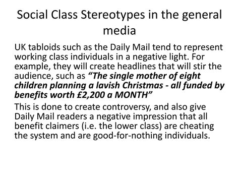Social Class Stereotypes Pptx